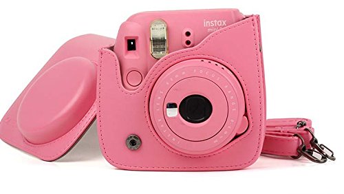 Fujifilm Instax Mini 9 Film Camera (Flamingo Pink) + Film Pack(10 Shots) + Pleather Case + Filters + Selfie Lens + Album + Frames & Stick-on Frames Exclusive Instax Design Bundle