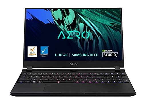 GIGABYTE AERO 15 OLED XD - 15.6" UHD 4k AMOLED IPS, Intel Core i7, NVIDIA GeForce RTX 3070 Laptop GPU 8GB GDDR6, 16GB RAM, 1TB SSD, Win11 Pro, Creator Laptop (AERO 15 OLED XD-73US624SR)