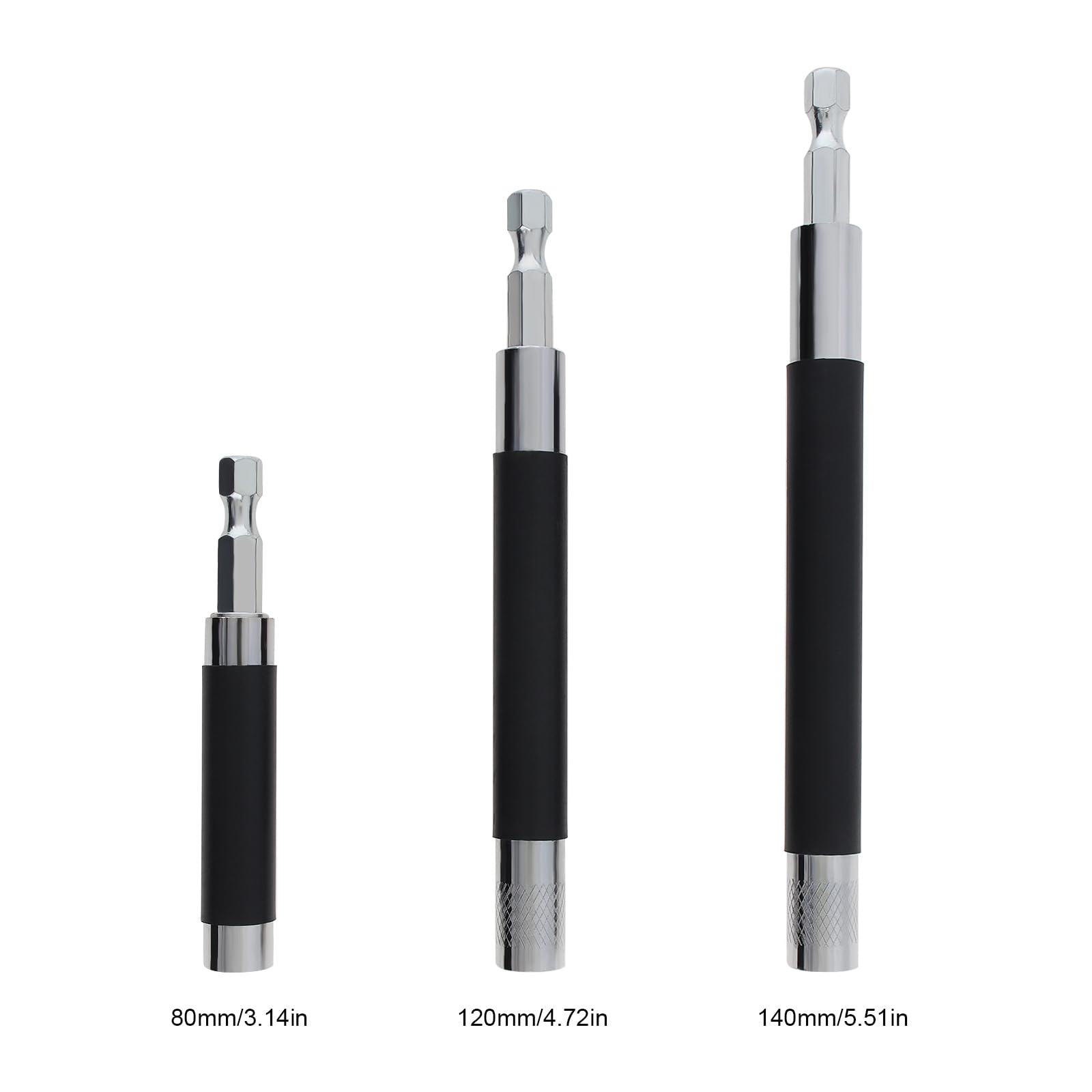 ChgImposs 3pcs/set Scalable Magnetic Screw Drive Guide Drill Bit Tip Holder Screwdriver Bit Holder Extension Bar Adapter, Drill Bit Guide Rod Adapter
