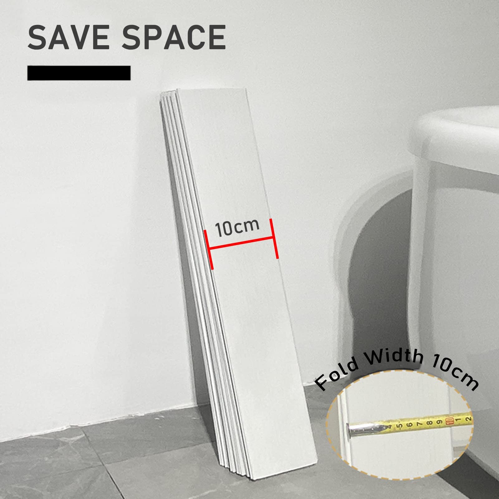 Bathtub Cover Bath Tub Caddy Tray, Folding PVC Plastic Dust-Proof Board Shutter Bath Lid, Durable Insulation Cover for Spa, Bathroom & Shower, 0.6cm Thickness ( Color : White , Size : 80x170x0.6cm )