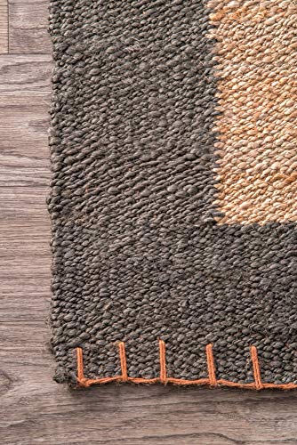 nuLOOM Cameron Hand Woven Jute Area Rug, 6' x 9', Natural