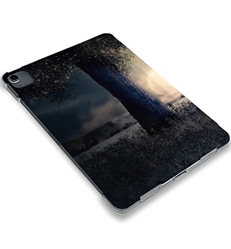 Kawaii Moonlight Night Tree case Compatible with iPad Mini Air Pro 7.9 8.3 9.7 10.2 10.9 11 12.9 inch Pattern Cover New 2022 2021 Trifold Stand 3 4 5 6 7 8 9 Generation 371 (12.9 Pro 3/4/5 gen)