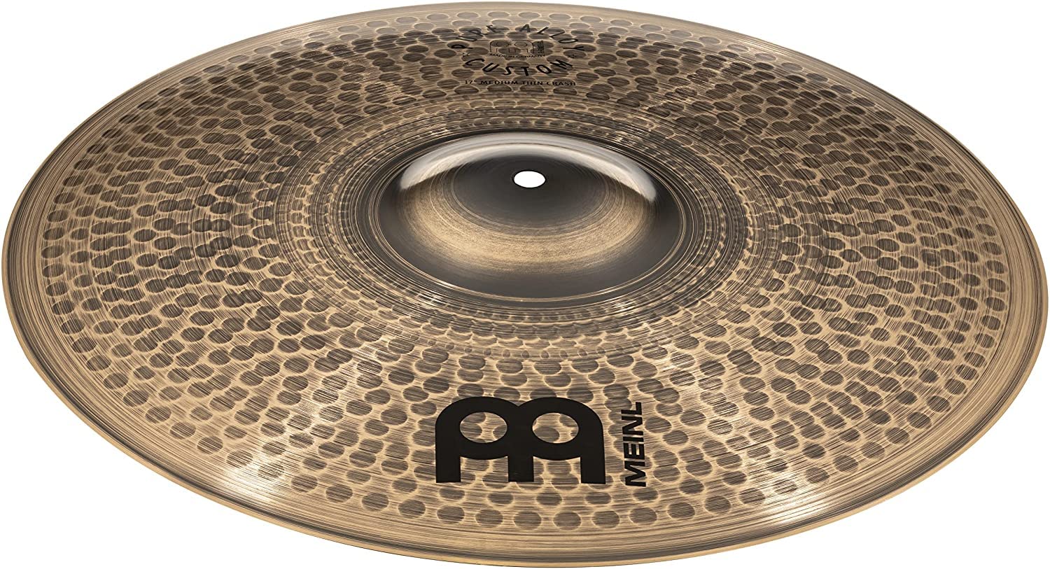 Meinl Cymbals Pure Alloy Custom 17" Medium Thin Crash Cymbal β Made in Germany β Smoked Bronze Finish, 2-Year Warranty (PAC17MTC)