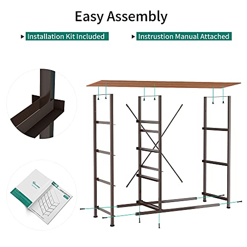 YITAHOME 7 Drawers Fabric Dresser, Furniture Storage Drawer Unit, Sturdy Steel Frame, Wooden Top & Easy Pull Fabric Bins, Vertical Organizer Tower Chest for Closet, Bedroom, Entryway, Nursery(Brown)