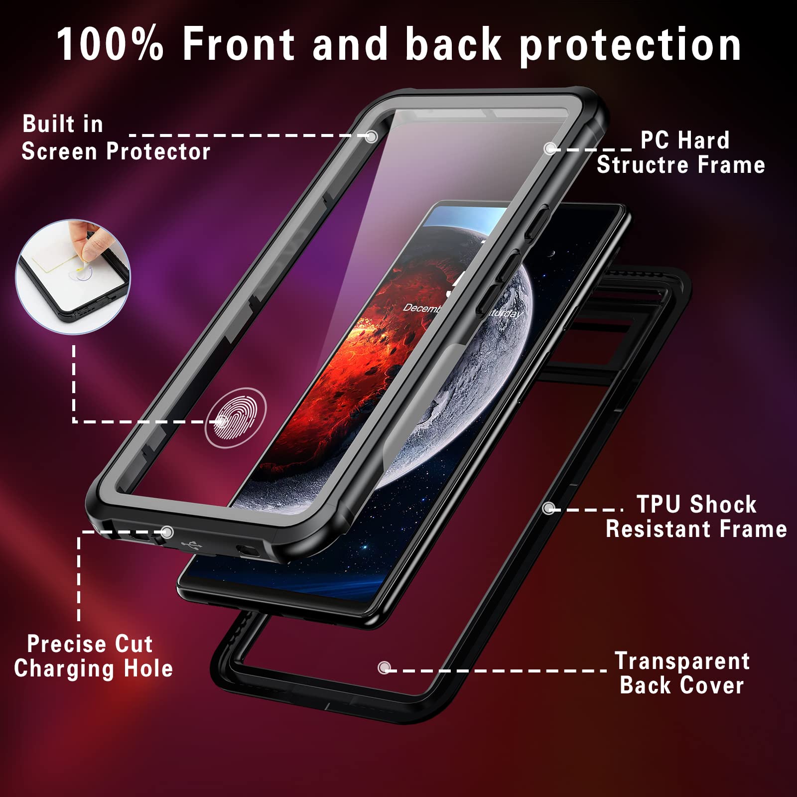 ANTSHARE for Google Pixel 6 Case Waterproof, Pixel 6 Case with Built in Screen Protector Heavy Duty Protective Shockproof IP68 Underwater Clear Case for Google Pixel 6 5G