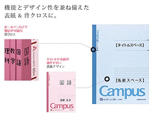 KOKUYO Campus Notebook (Semi-B5, Blue, Pack of 10)
