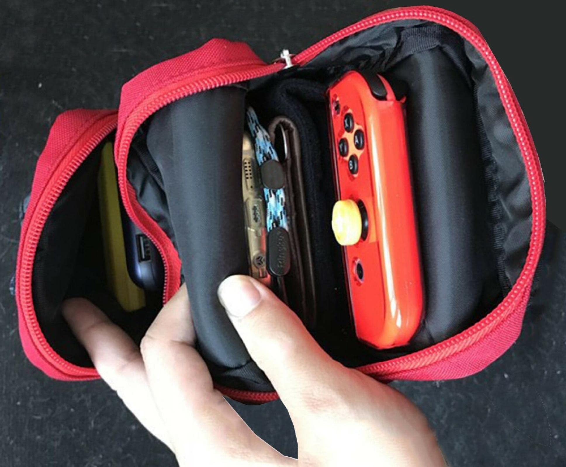 NC Travel Bag, Console Accessories, Nylon Waterproof Portable one-Shoulder Chest Messenger Side Bag Storage Sling Backpack, Suitable for Nintendo Switch, Men's, Boys 2