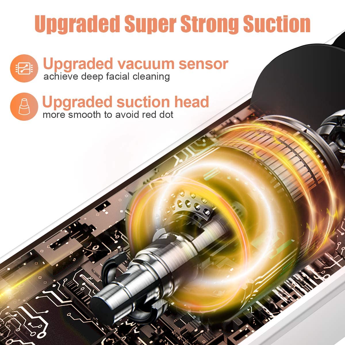 Blackhead Remover Facial Pore Vacuum Cleaner Comedone Extractor, USB Rechargeable LED Display Whitehead Extractions Kit Tool with 5 Replaceable Suction Heads & 5 Modes for Men & Women