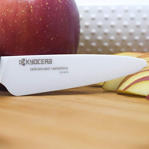 Kyocera Revolution Series 3-inch Ceramic Paring Knife, Pink Handle, White Blade