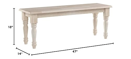 International Concepts Farmhouse Bench, Unfinished