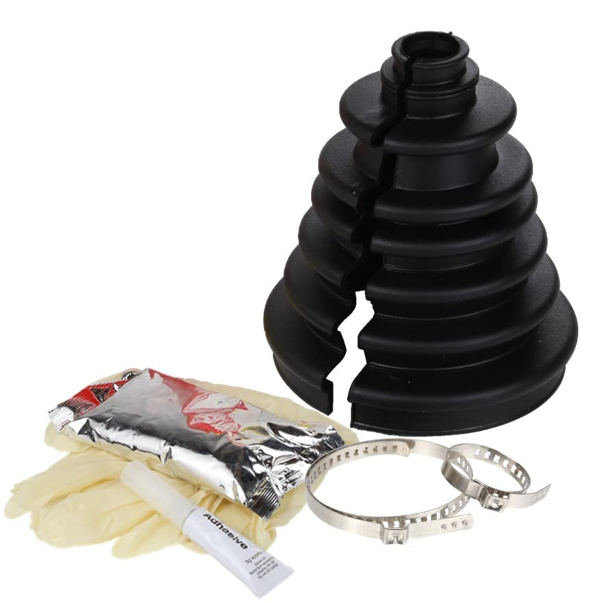 Bailcast CVS18 Universal Split Constant Velocity Joint Gaiter Boot Replacement Kit, Black