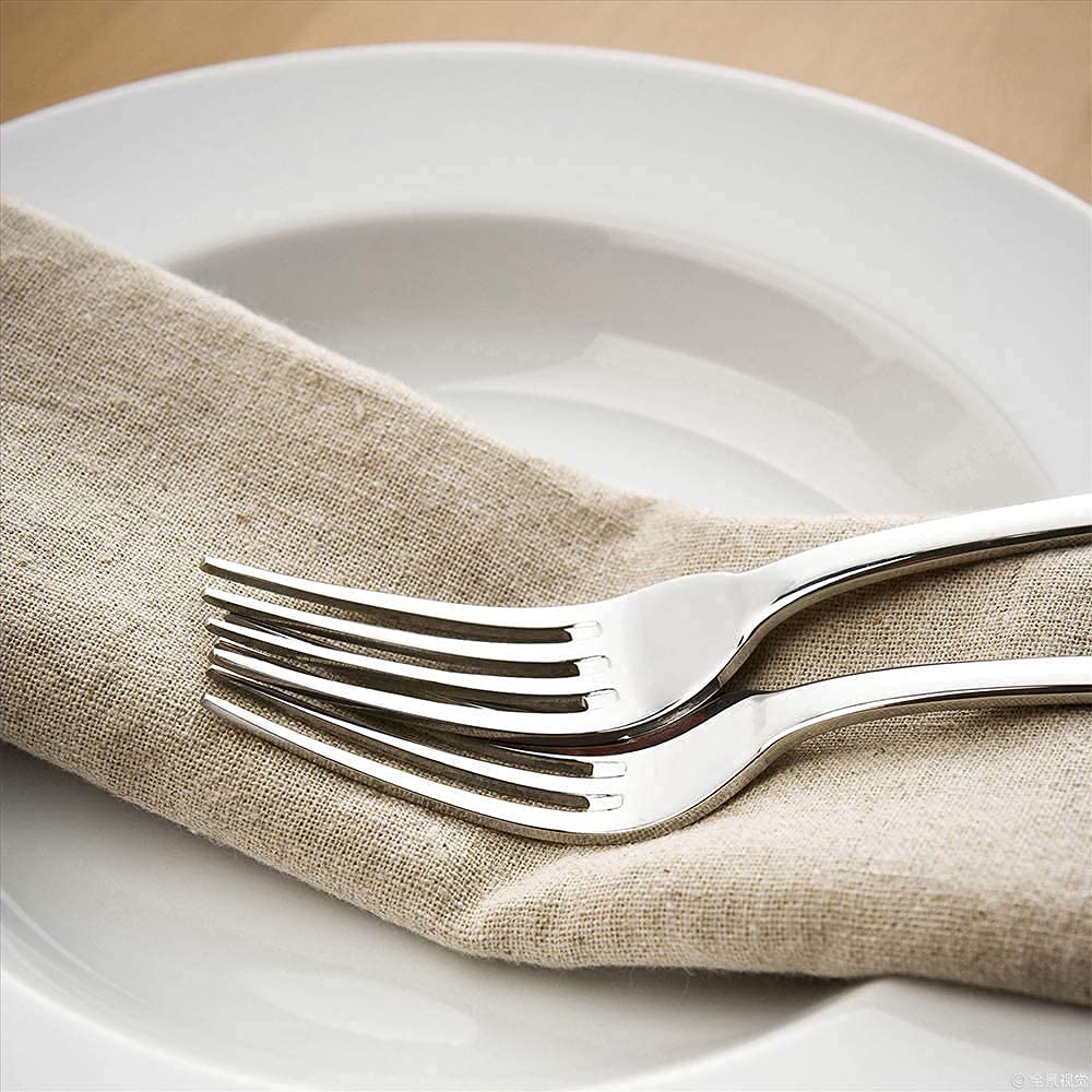 Csinos Dinner Forks Set,304 Stainless Steel Forks Table Flatware for Steak, Salad, Pasta, Set of 6