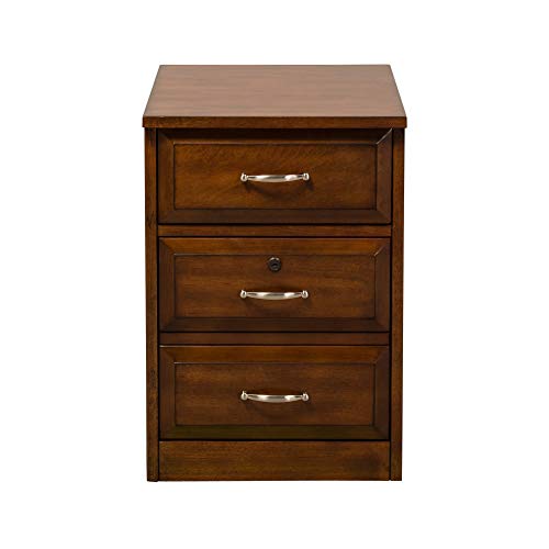Liberty Furniture Industries Hampton Bay Mobile File Cabinet, W16 x D21 x H23, Cherry