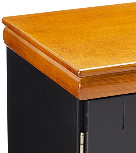 Kings Brand Furniture - Wood Buffet Cabinet Console Table, Black / Walnut