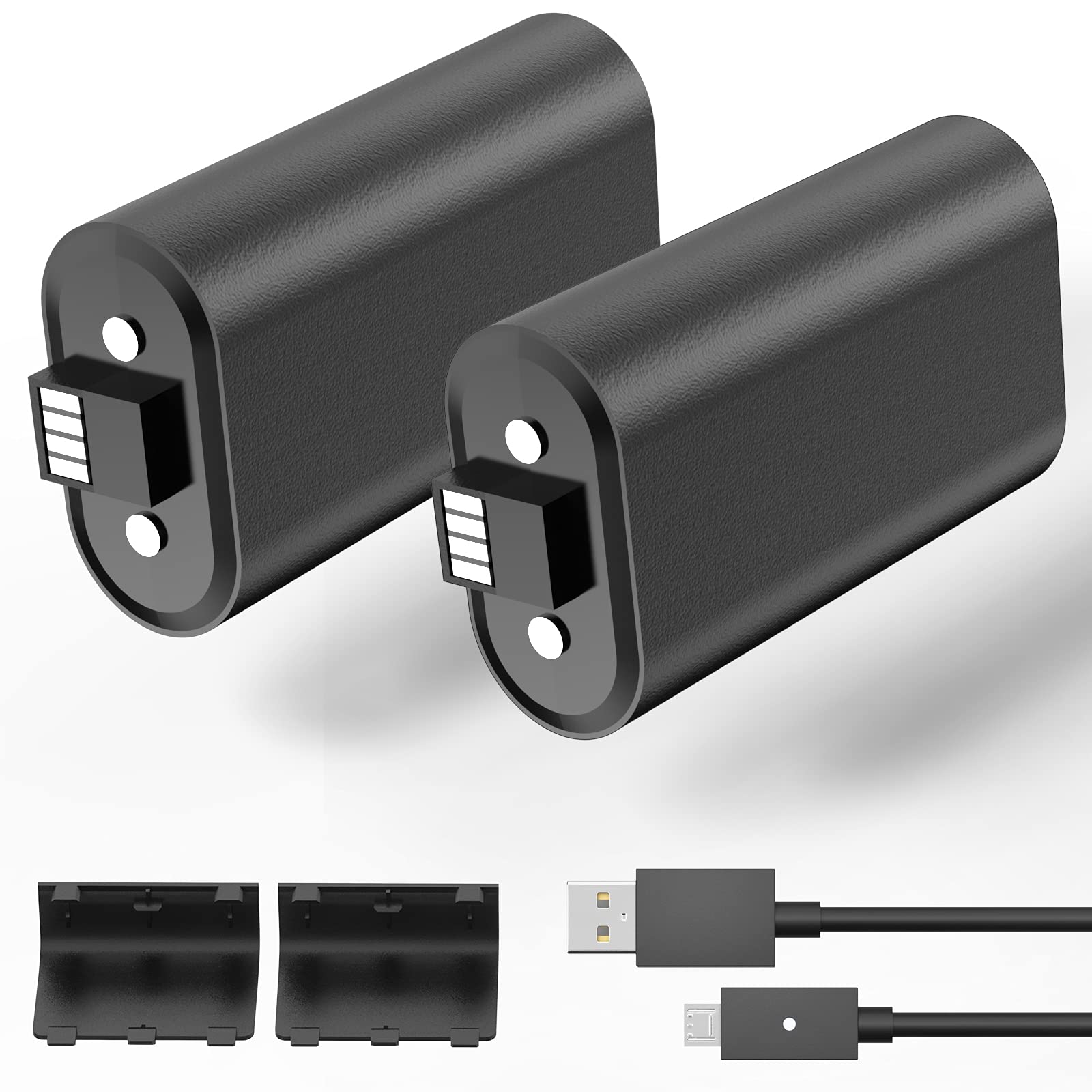 Battery Pack for Xbox One Controller, Compatible with Xbox One/Xbox Series X|S Controller 1200mAh Ni-MH Rechargeable Battery with 5ft Micro USB Charging Cable