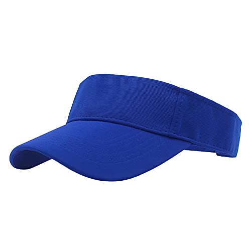Beach Visor-Golf Visor Hat Sun Cap Sports for Women Adjustable Baseball Caps Bowling Hot Rods Hat Blue