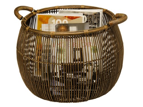 KOUBOO Large Open Weave Rattan Storage Basket