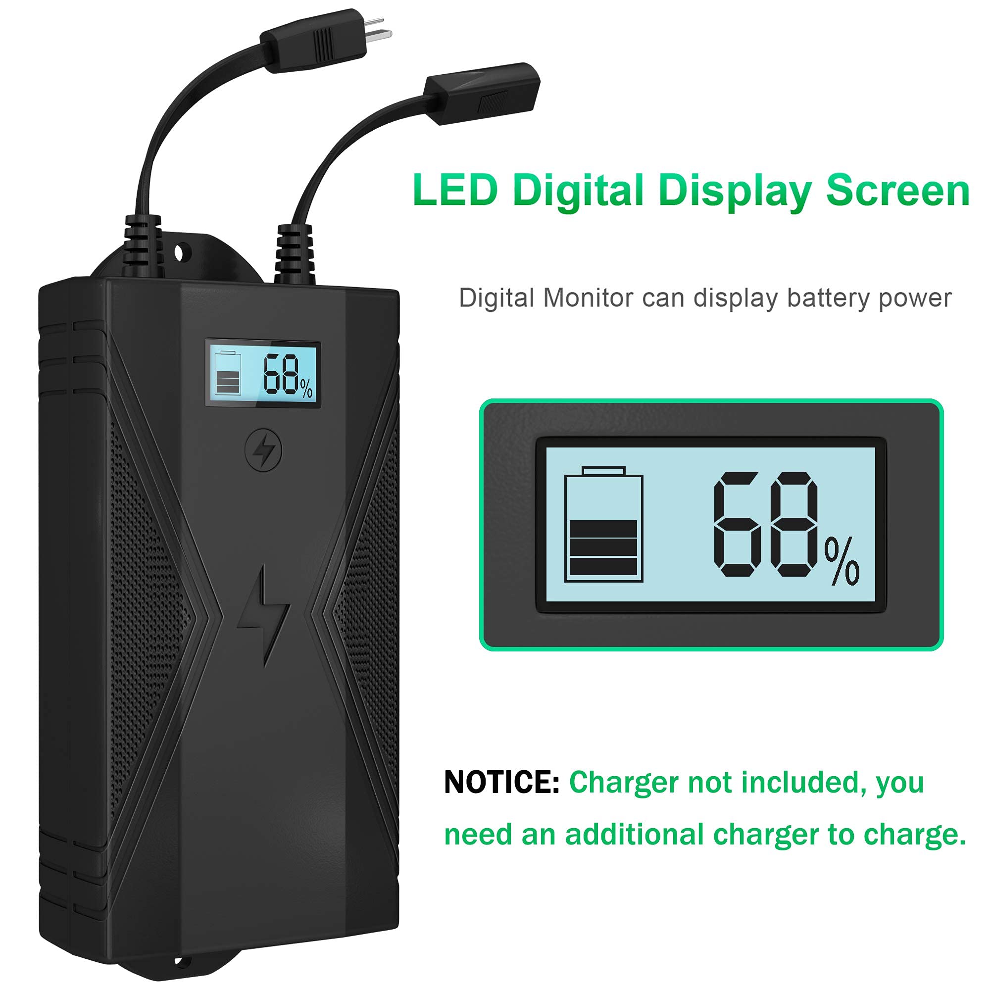 Battery Pack for Reclining Furniture 2500mAh Universal Wireless Recliner Battery Pack Rechargeable for Electric Recliner, Couch, Sofas, Lift Chairs Fits Furniture with 2-Pin Connection