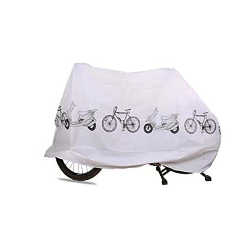 B Baosity Road Bike Cover Waterproof Rustproof Windproof Raincoat for Outdoor Storage Motorcycle, White