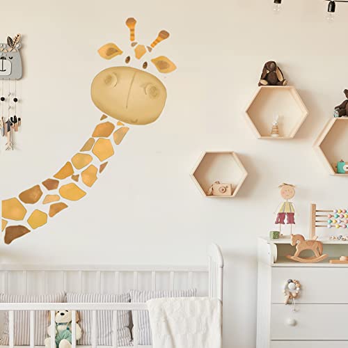 Wall Decals Cute Giraffe Room Decor TV Wall Decor Animals Lover Gift Idea Cute Animal Wall Decals for Classroom Farmhouse Store Showcase Wall Decorations