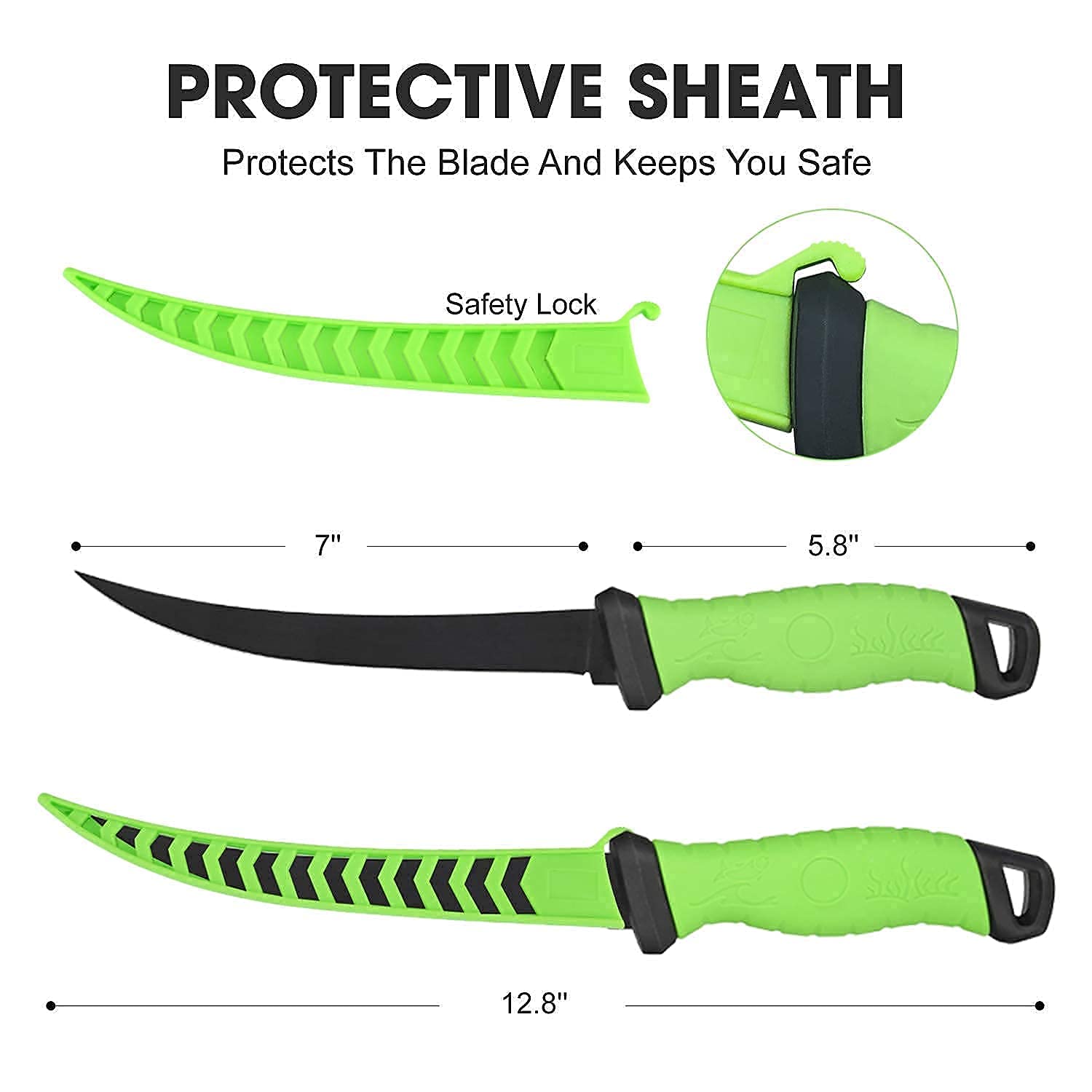 ANTOWIN Fishing Fillet Knife 5 Inch AND 7 Inch