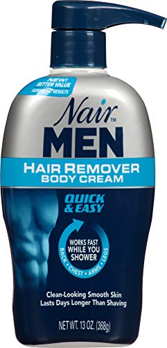 Nair Men's Hair Removal Cream, Body Hair Remover for Men, 13 Oz Bottle