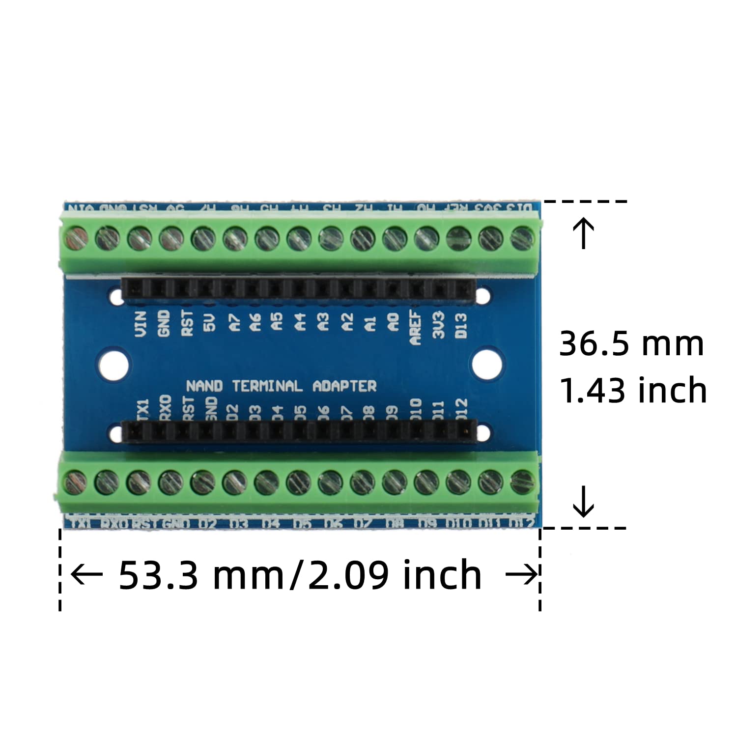 BOJACK Nano V3.0 3.0 Controller Terminal Adapter Expansion Board Nano IO Shield Simple Extension Plate for Arduino Nano AVR ATMEGA328P(4PCS)
