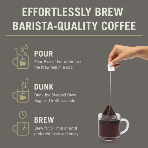 Mr. Espresso Instant Coffee - Organic Single Serve Coffee Tea Bags - Ethically Sourced Instant Espresso Coffee - No Machine Needed, Fair Trade Coffee Packets (Golden Gate) (Medium Dark Roast) (Pack of 8)