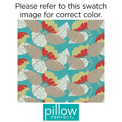 Pillow Perfect 586359 Perfect Outdoor/Indoor Avia Surf Throw Pillow (Set of 2), 18.5",Blue