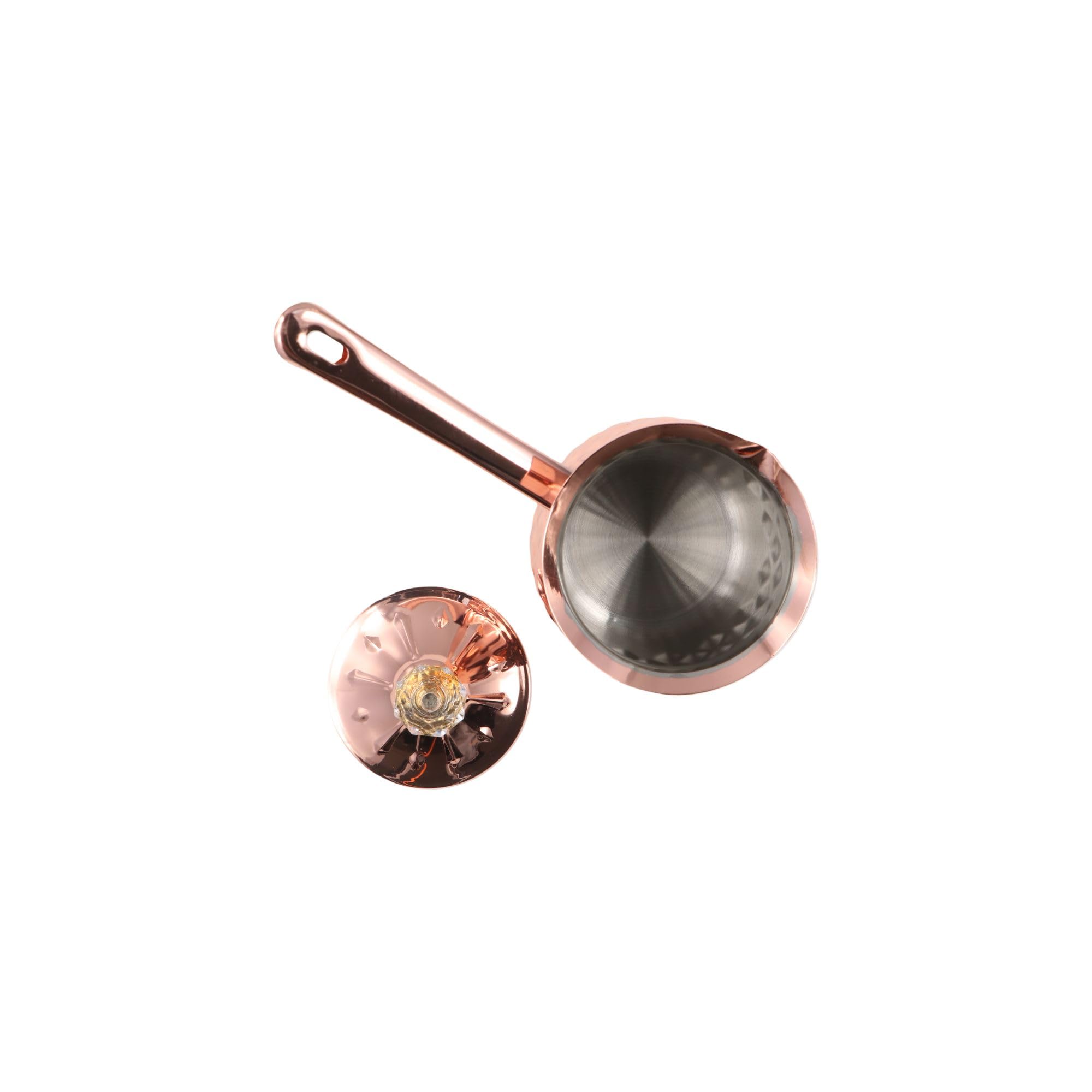 zaoalife Milk Warmer Pot Turkish Coffee Pot Hammered Coffee Maker Warmer Milk Stainless Steel Butter Melting Pot Mini Saucepan Chocolate Milk Warmer