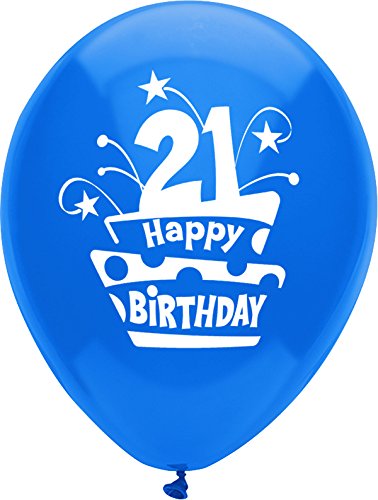 PartyMate Printed Latex Balloons, 8-Count, Colors may vary