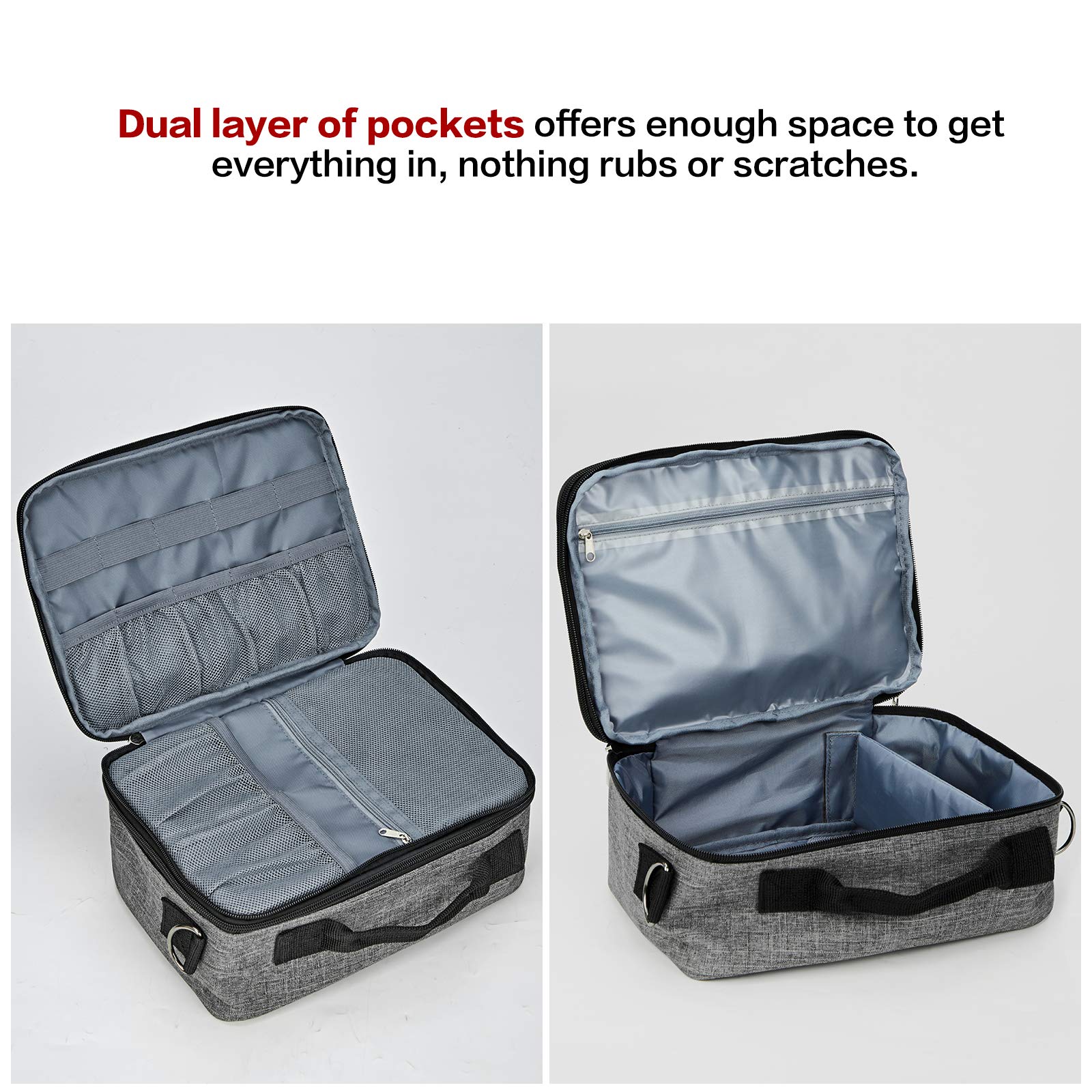 BGTREND Carrying Bag for Mini Projector, Portable Case for DR.J Mini Projector and Accessories, Grey