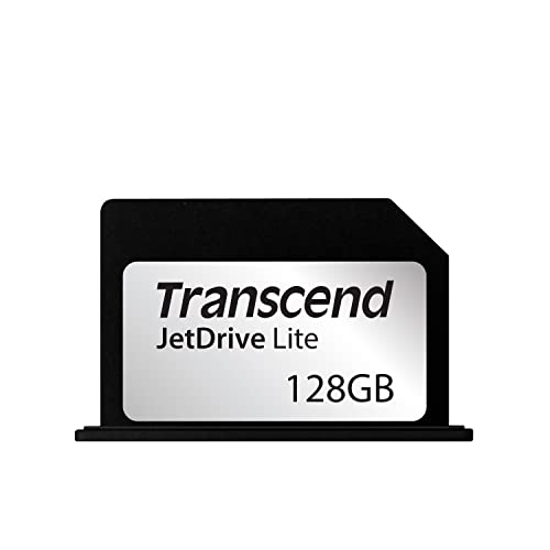 Transcend 128GB JetDrive Lite 330 Storage Expansion Card for 13-Inch MacBook Pro with Retina Display (TS128GJDL330),Black, Silver