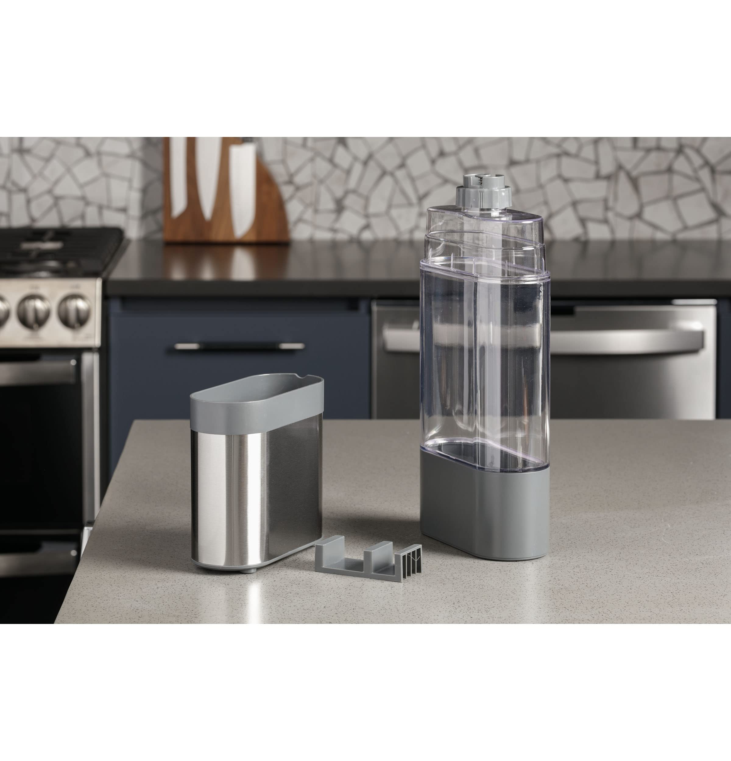 GE Profile Opal | Side Tank for 2.0 Opal Nugget Ice Maker | Easy Attachment to Opal Ice Machine | 0.75-Gallon Tank | Allows for 3X More Ice Before Refill | Stainless Steel (P4AAKASSPSS)