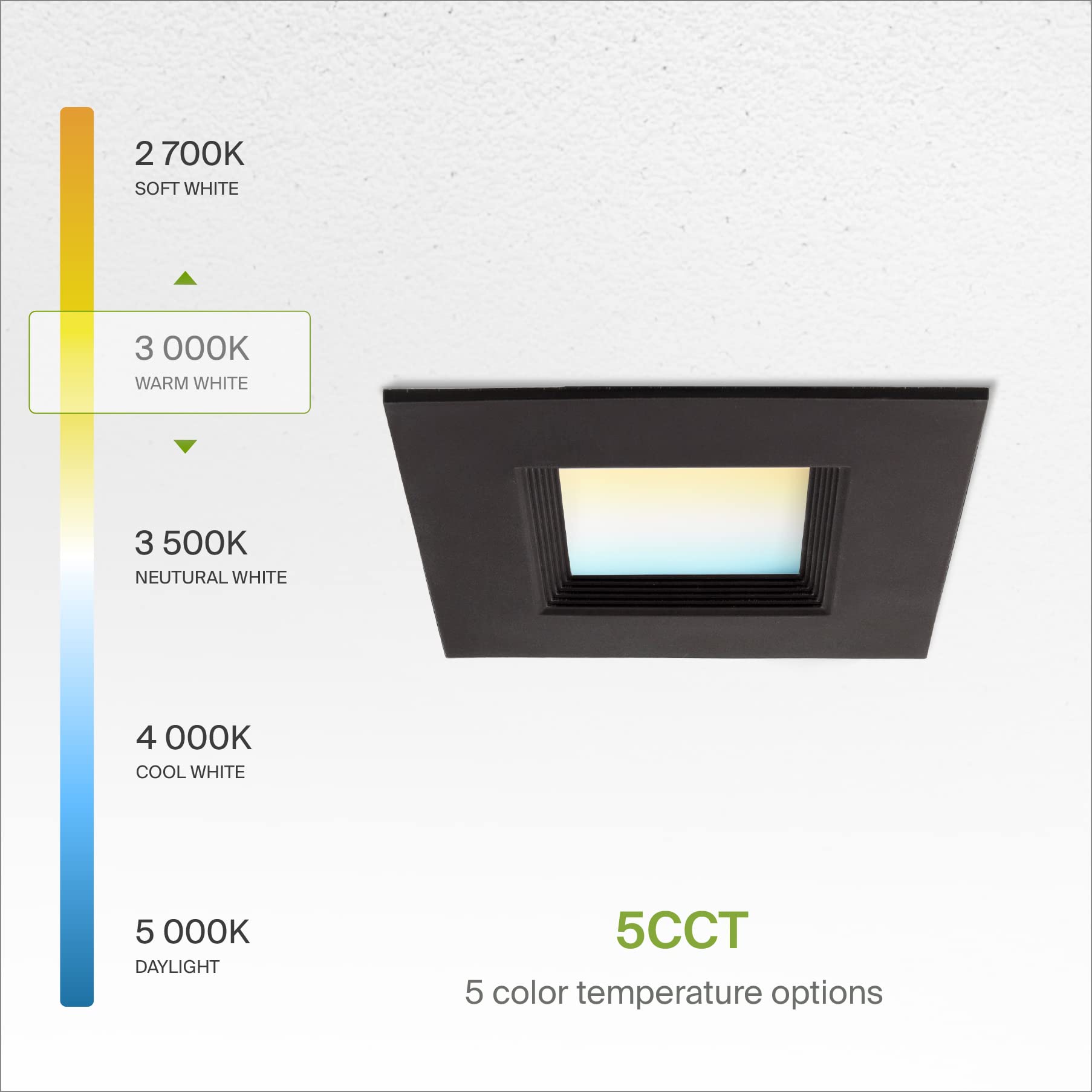 ASD LED Recessed Lighting 6 inch, LED Can Lights, 12W -110W Replacement, 950 Lm Dimmable Ceiling LED Lights, 3000K Warm White, Square Ceiling Light, Baffle Trim, ETL, 12 Pack