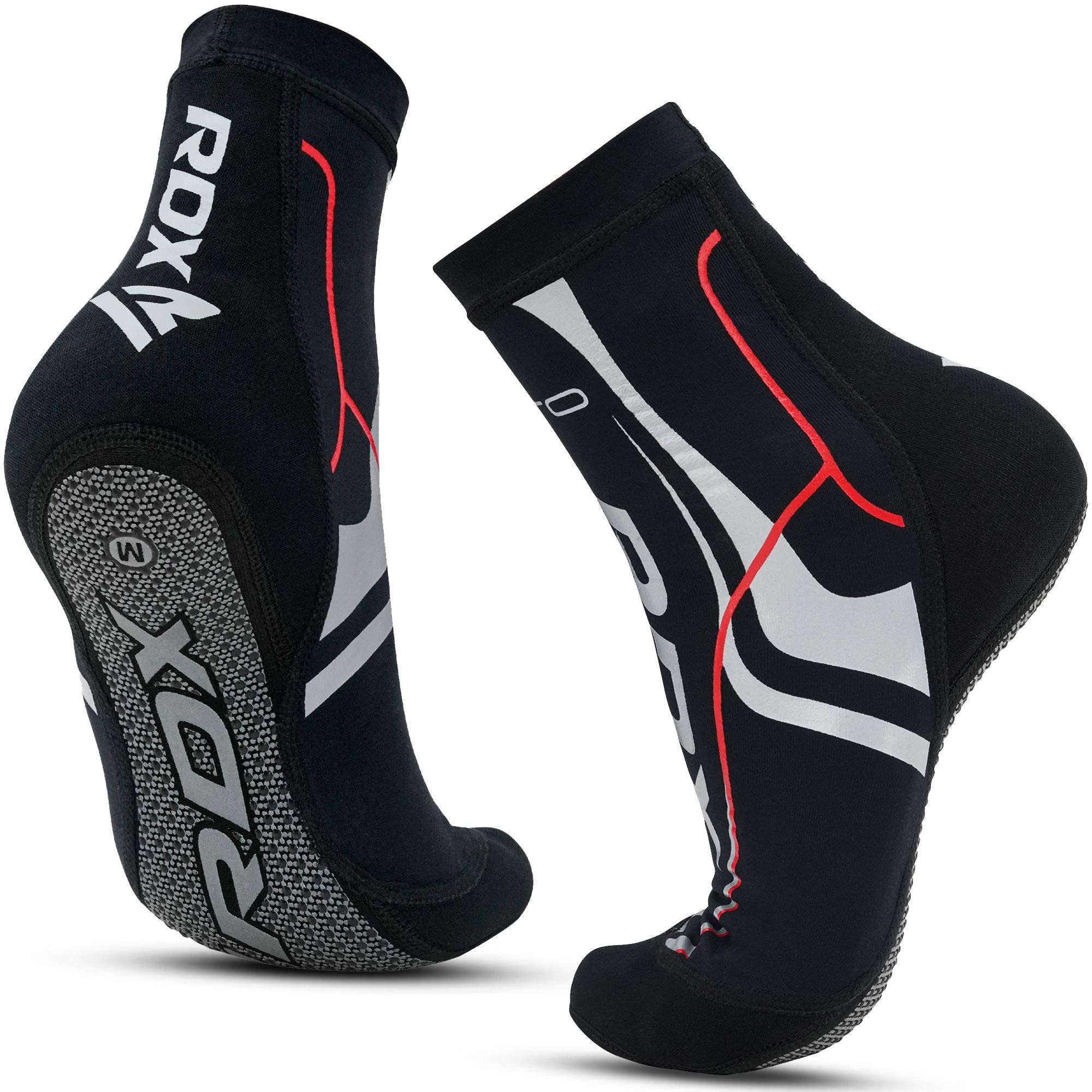 Authentic RDX MMA Grip Training Fight Socks Boxing Foot Ankle Shin Boots Shoes Guards (M)