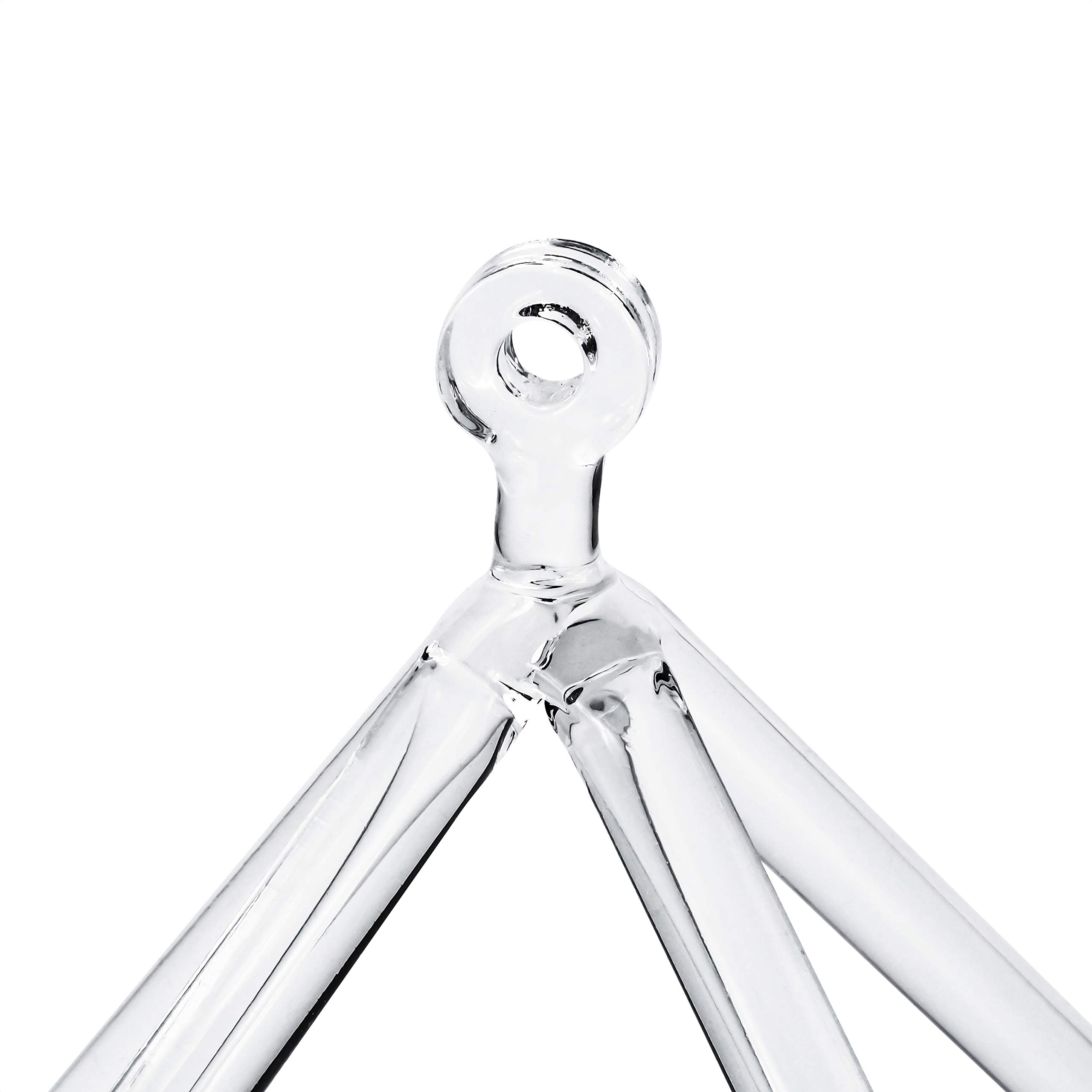 Joysense Clear Quartz Crystal Singing Pyramid 8 inch With Crystal Singing Bowl Striker and Carrying Case