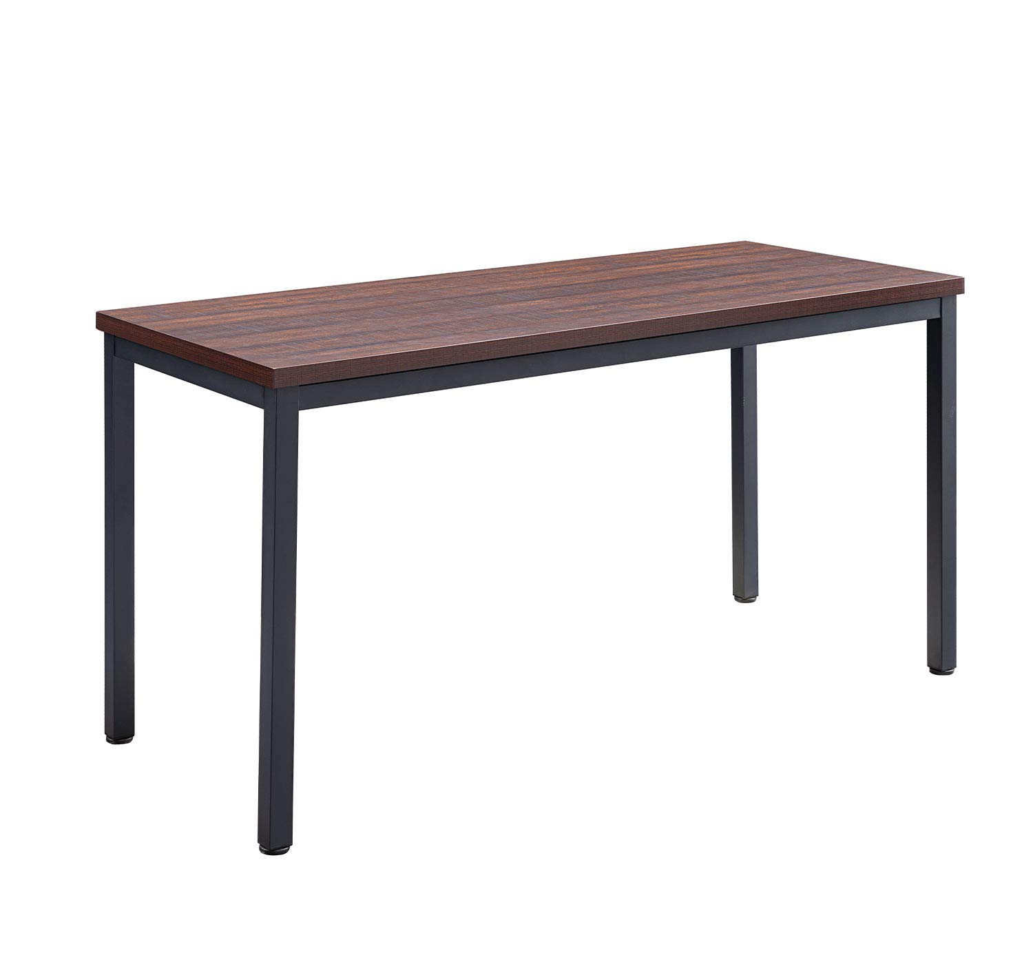 Amoak 47” Simple Computer Desk, PC Laptop Study Table for Home Office, Industrial Style Writing Study Table for Living or Dining Room,0.7in (1.8cm Thickened Desktop, Espresso