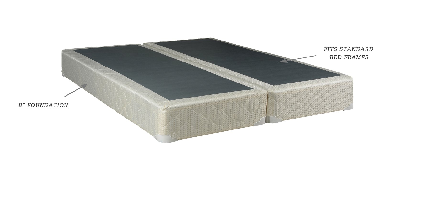 Continental Mattress 8-inch Fully Assembled Semi Flex Split Box Spring/Foundation for Mattress,Queen Size