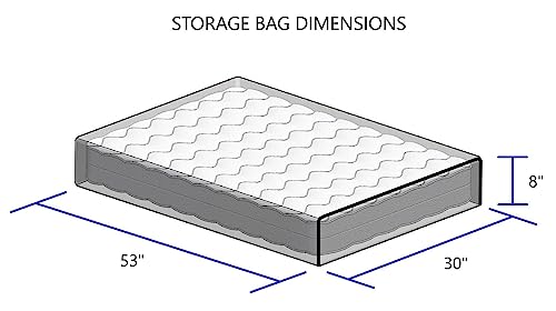 Wenses Crib Mattress Storage Bag with Zipper, 5 Mil Clear Plastic for Moving, Includes Accessory Bag