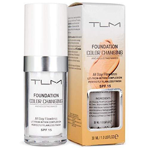 Avashine Color Changing Foundation, All-Day Flawless Foundation Makeup, Foundation Cream, Liquid Foundation,30ml, SPF 15, Lightweight,Fragrance-Free, Warm Skin Tone