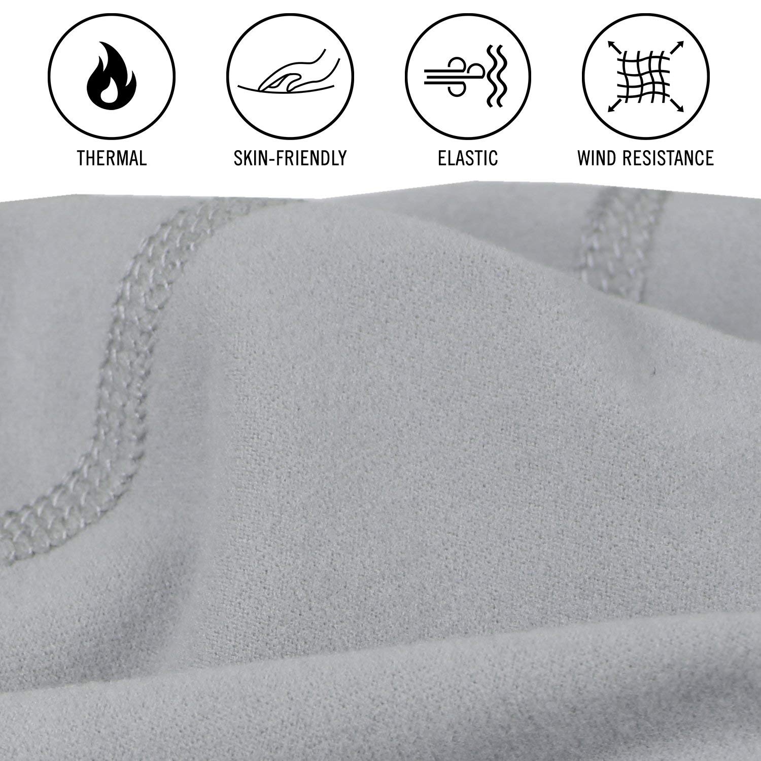 BALEAF Winter Hats Thermal Skull Cap for Men Women Ear Warmers Cold Weather Gear Helmet Liner Cycling Running Ski Black Grey