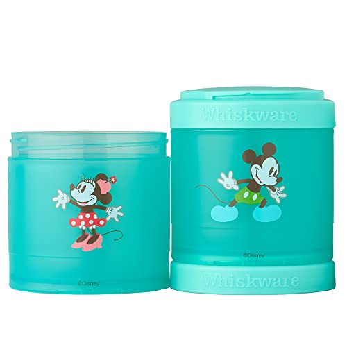 Whiskware Disney Stackable Snack Containers for Kids and Toddlers, 3 Stackable Snack Cups for School and Travel, Mickey and Minnie
