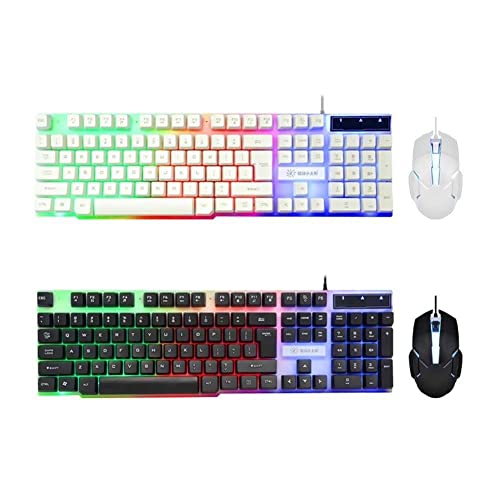 CNGY Keyboards Keyboard& Mouse USB 180 Keys Backlight Mechanical Wired Gaming Keyboard Mouse Set For PC
