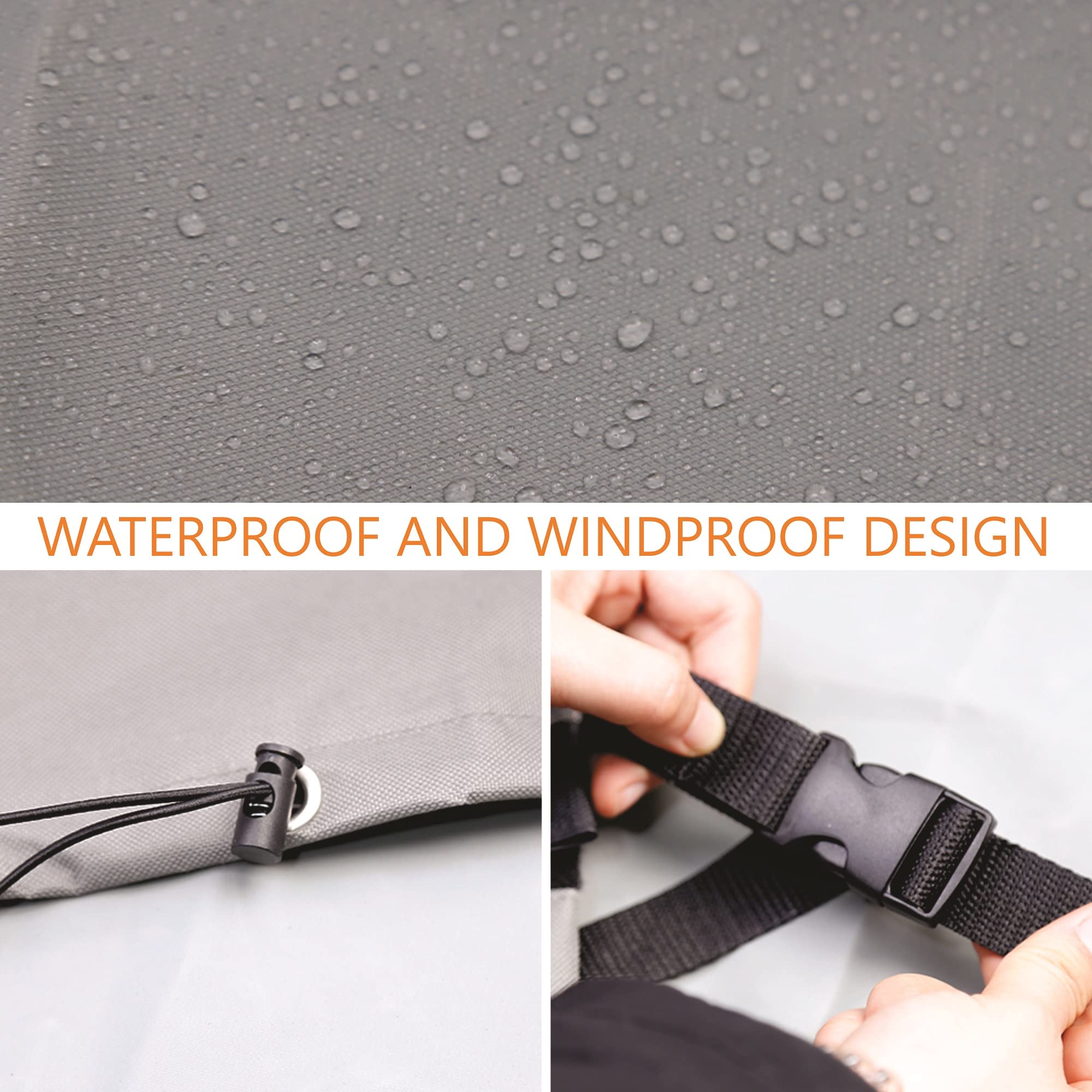 MODERN WAVE - Extra Thick Air Conditioner Cover for Outside Units - Durable Winter, Waterproof Full AC Cover (Oxford, 29"x29"x36")
