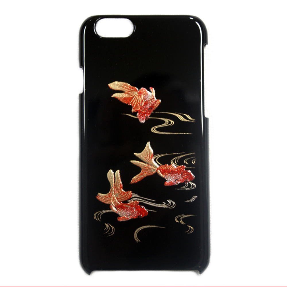 Asahi Electric Works Hard Case For Iphone6 Plus/6S Plus Richly-Designed Maki-E Goldfish 3.1 X 31.5 X 61.8