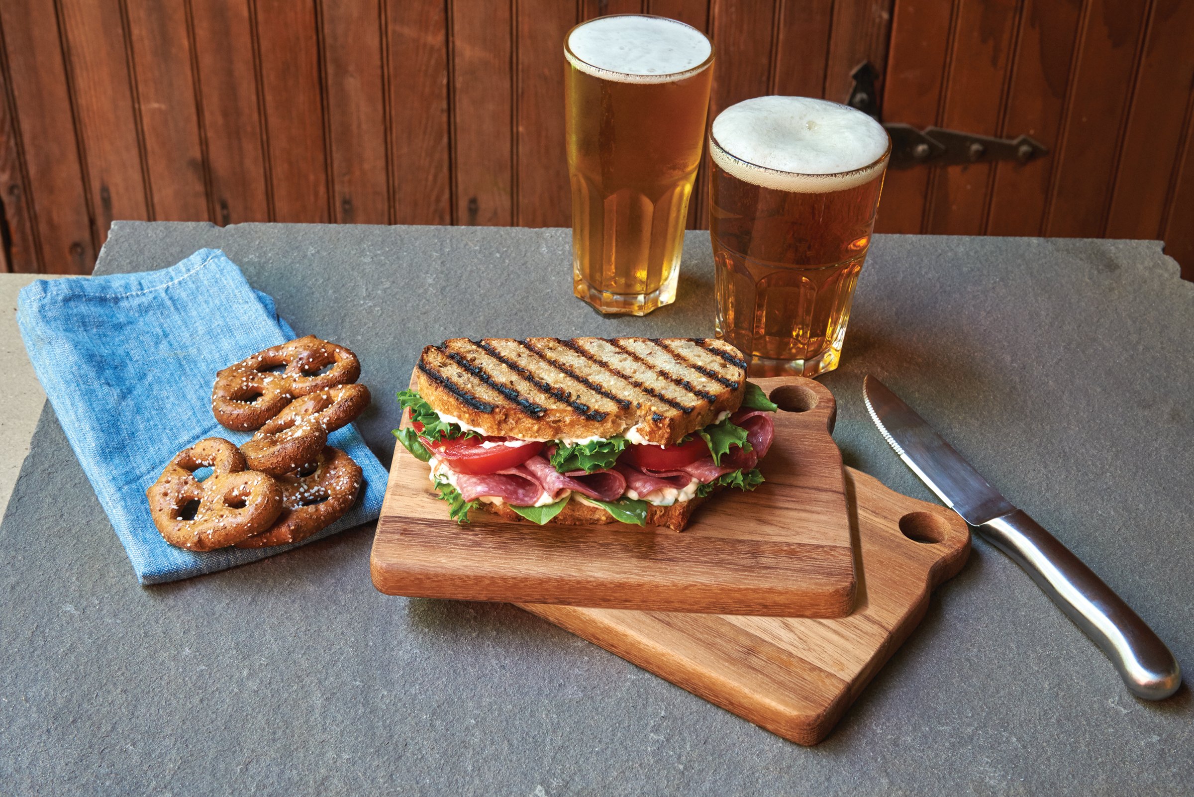 Ironwood Gourmet Montagu Sandwich Board Set, Acacia Wood, 2-Piece