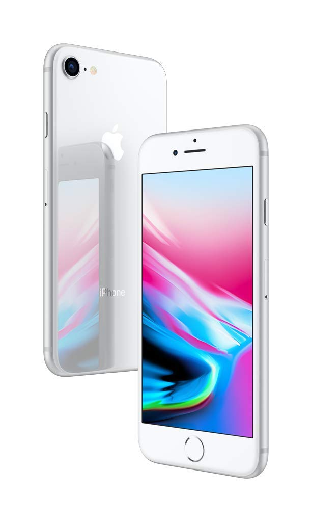 Apple iPhone 8 (256GB, Silver) [Locked] + Carrier Subscription