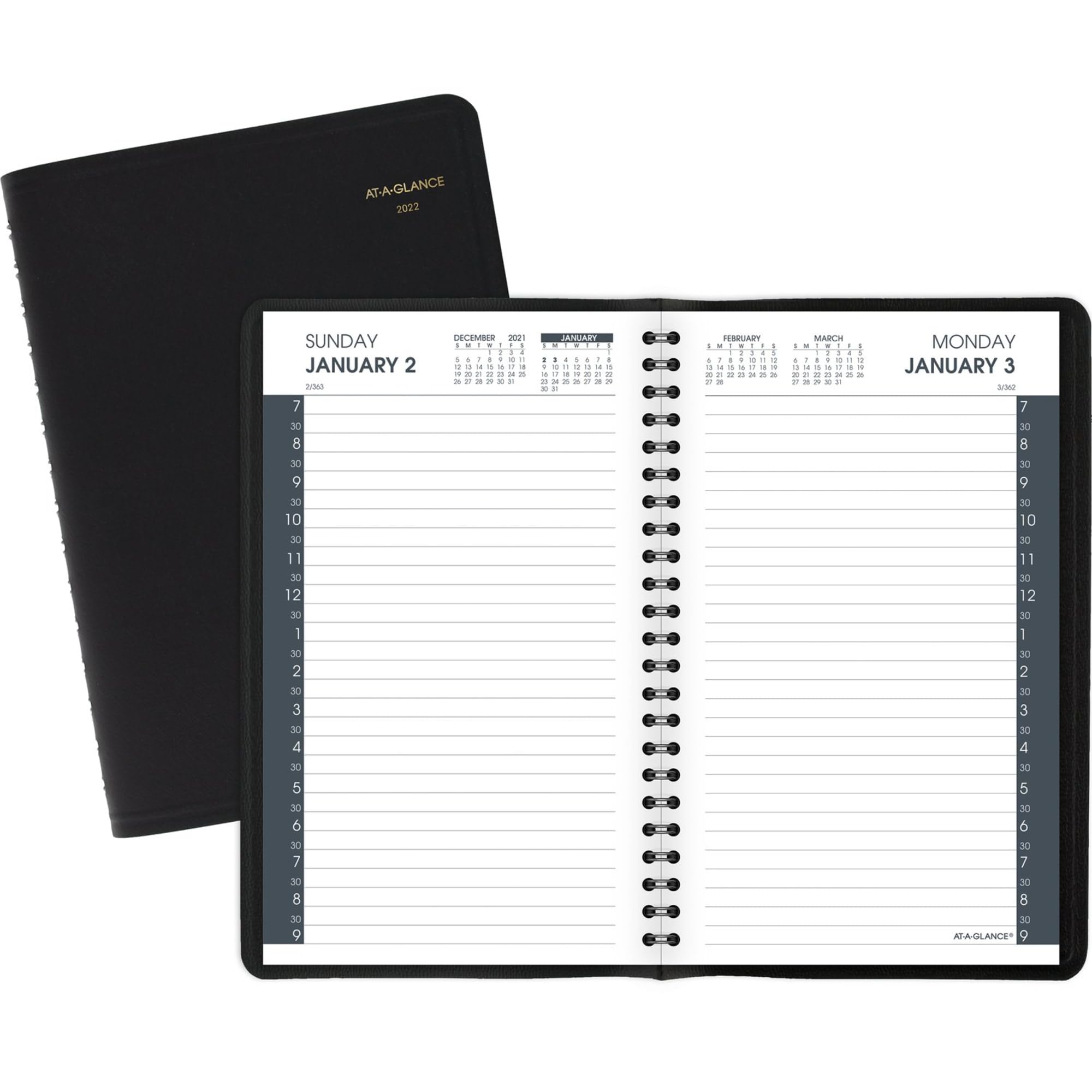AT-A-GLANCE 2022 Weekly Appointment Book & Planner by AT-A-GLANCE, 5" x 8", Small, Fashion, Blue (7010820)