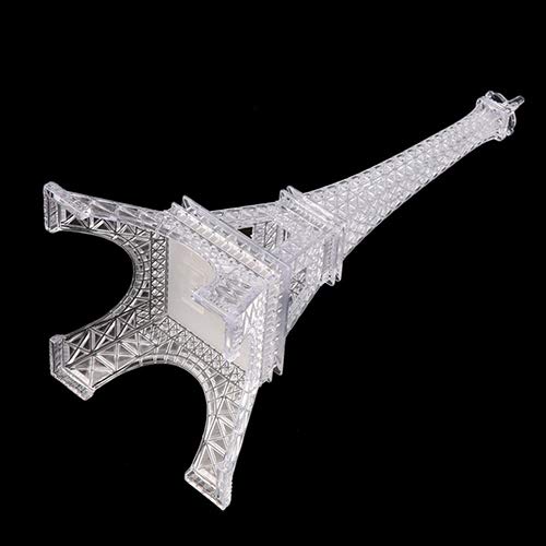 Baost LED Light Up Eiffel Tower Lamp Light Colorful Night Light Birthday Gift Decorative Button Lamp Creative Kids Bedside Lamp Cake Topper Random